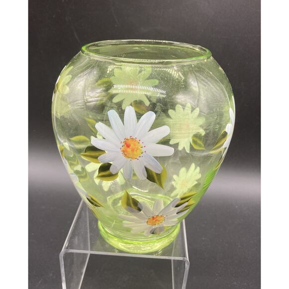 Teleflora | Accents | Teleflora Pale Lime Green Glass Vase W Hand ...